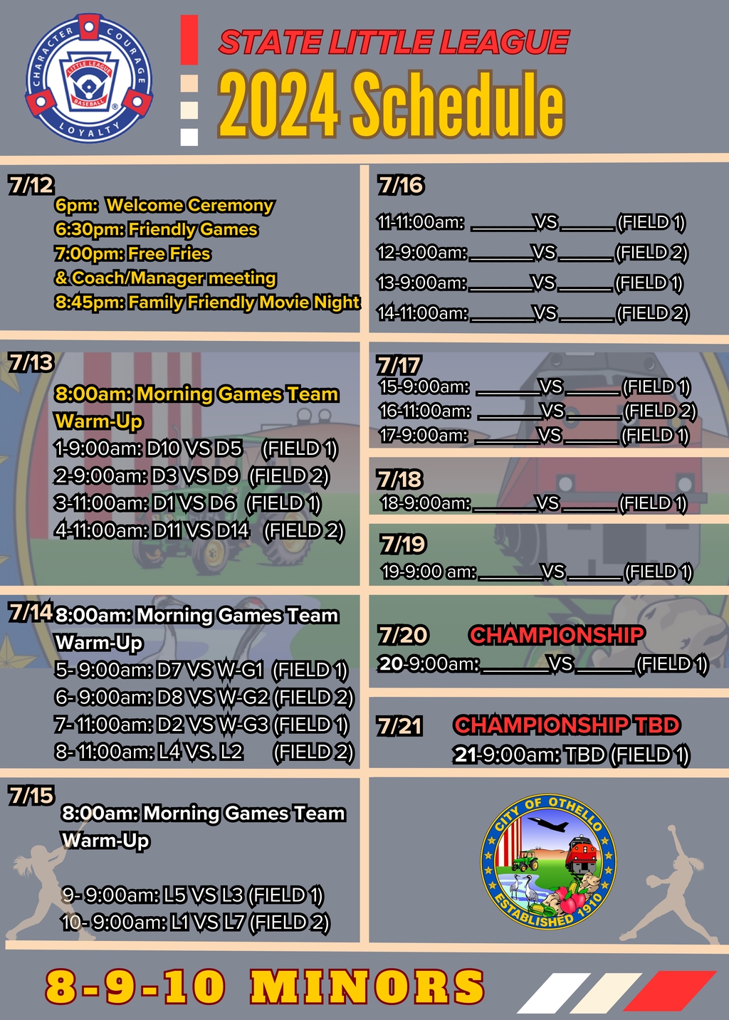 Official Website of the City of Othello Washington - Calendar of Events